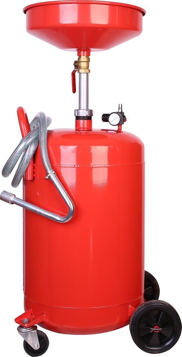 Olie opvangtank afvoer tank met luchtafvoer en trechter - oil drain ...