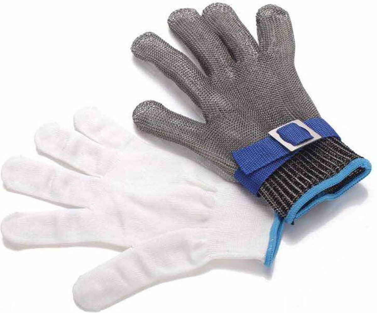 Oester handschoen maat M met binnenhandschoen en oestermes ...