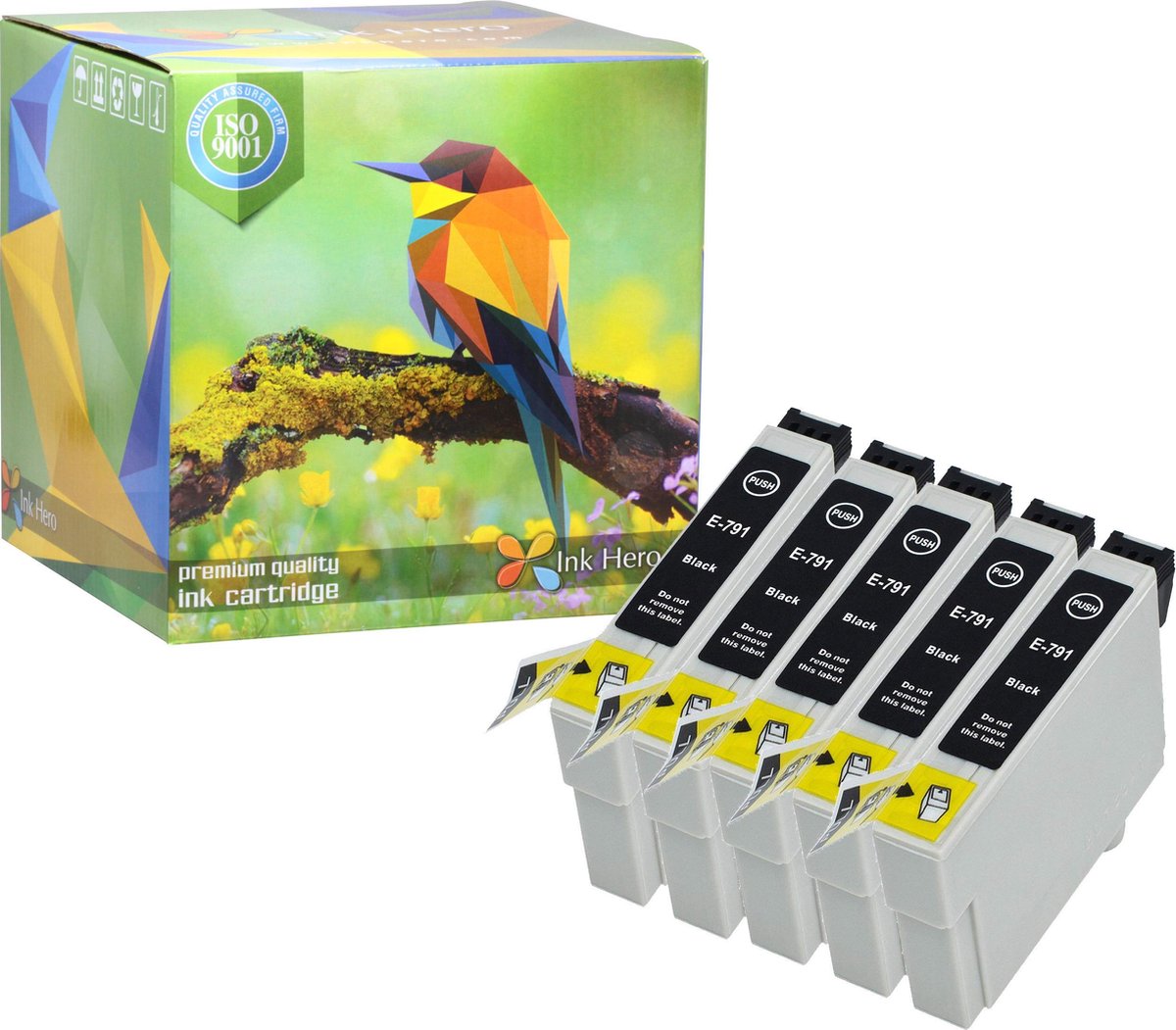 Ink Hero - 5 Blacks - Cartouche d'encre / Alternatief pour Epson Stylus ...