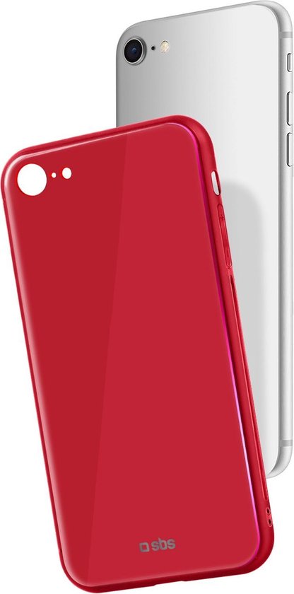 SBS Mobile Glas Case iPhone 8/7 - Vitro Rood | bol.com