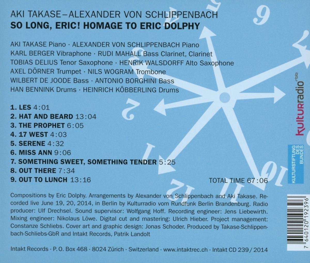 Alexander Von Schlippenbach & Aki Takase - So Long, Eric! - Homage To ...