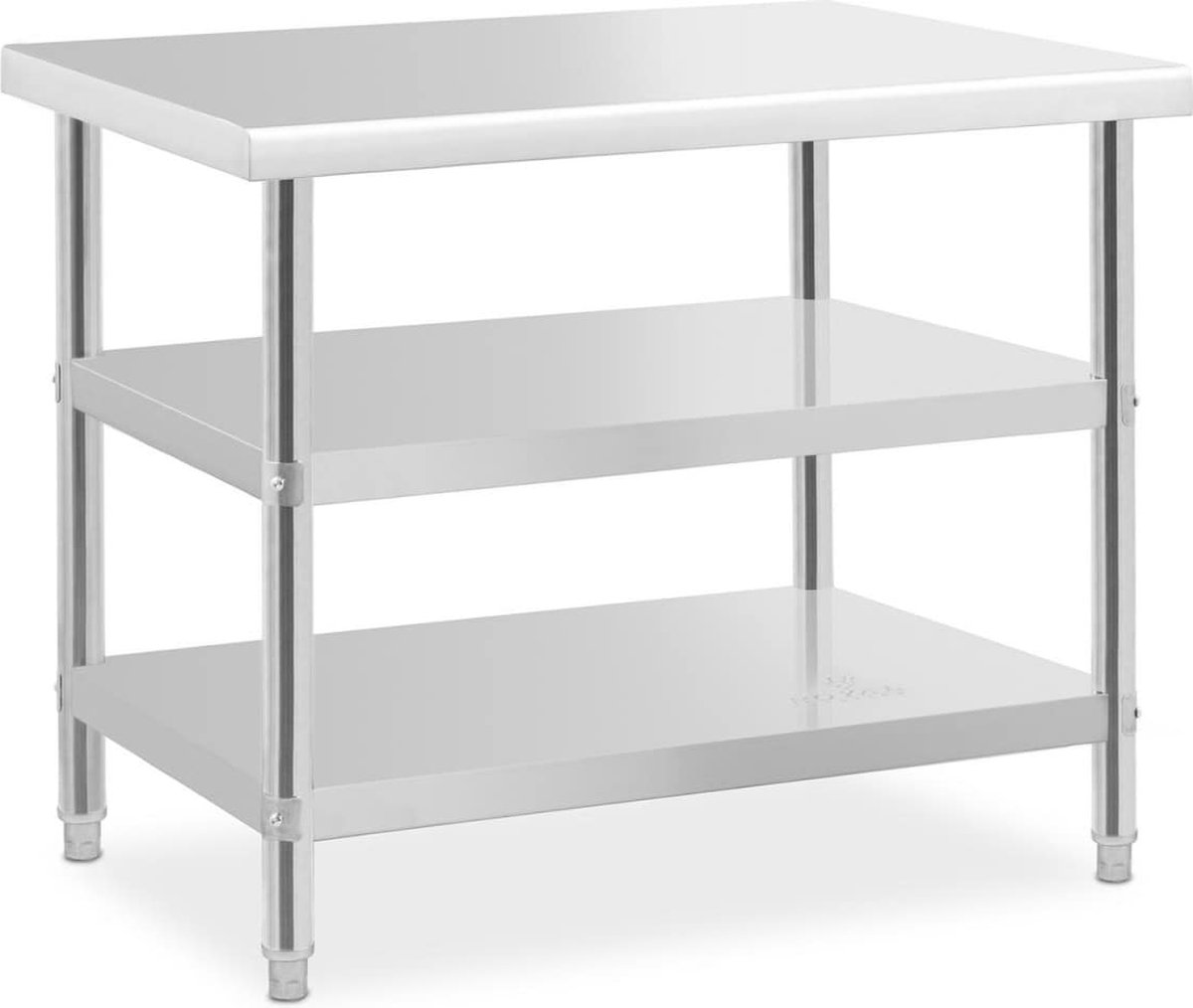 Royal Catering Werktafel roestvrij staal - 100 x 70 x 5 cm - 190 kg - 2 ...