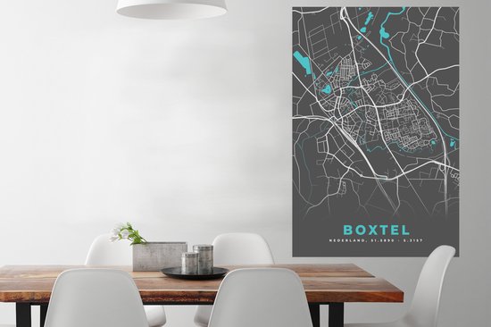 Poster Plattegrond - Boxtel - Kaart - Stadskaart - 80x120 cm | bol.com