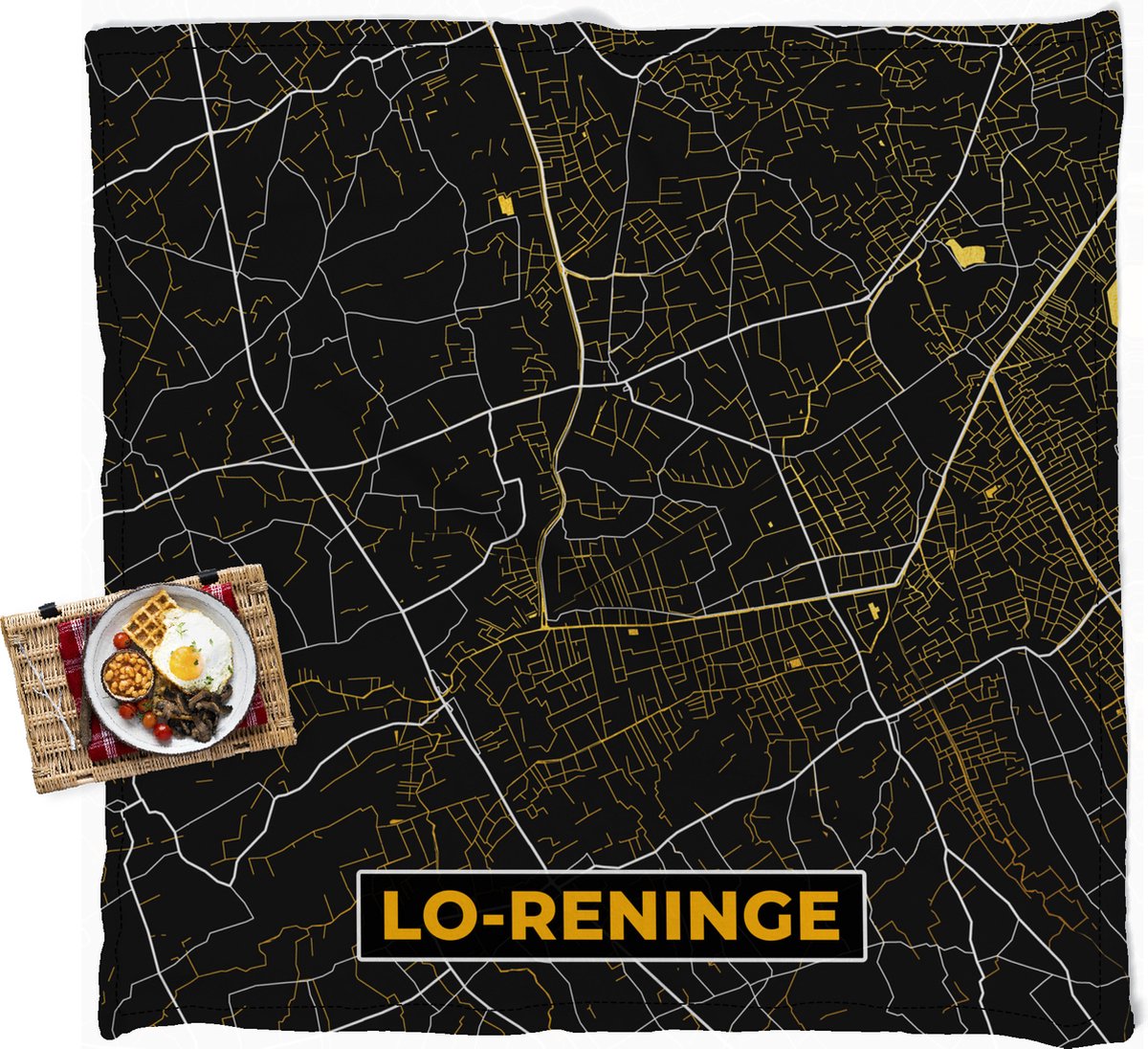 Picknickkleed - Buitenkleed - Stadskaart - Goud - Plattegrond - Lo ...