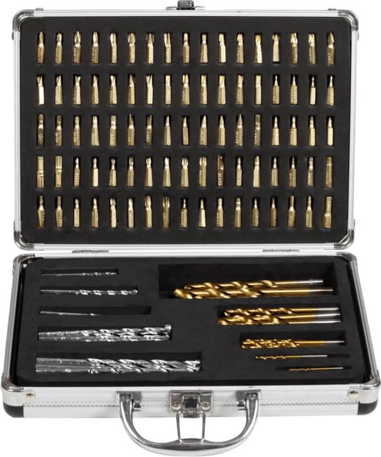 vidaXL Boor en bit set 135-delig met koffer | bol.com