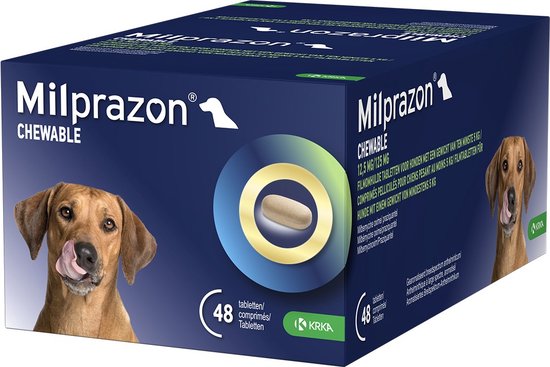 Milprazon Chewable Tablet - Hond (5 t/m 25 kg) - 12.5 mg/125 mg | bol