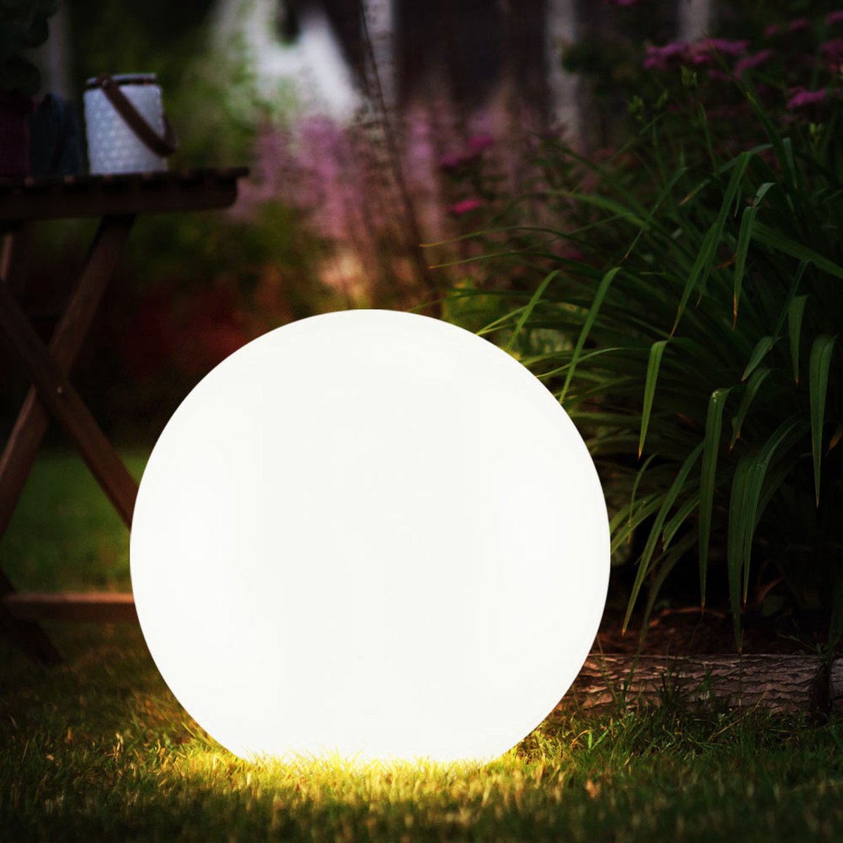 Bolvormige Tuinlamp – Sfeerverlichting – RGB – Warm & Wit Licht – Met ...