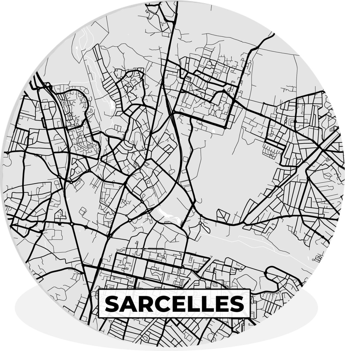 Wall Circle - Wall Circle Indoor - Map - City Map - France - Sarcelles ...