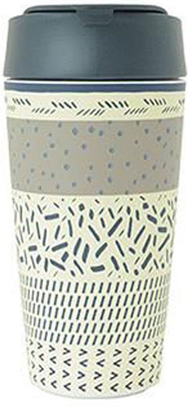 PLA/plant bioloco beker to go - Tribal - 420ml | bol.com