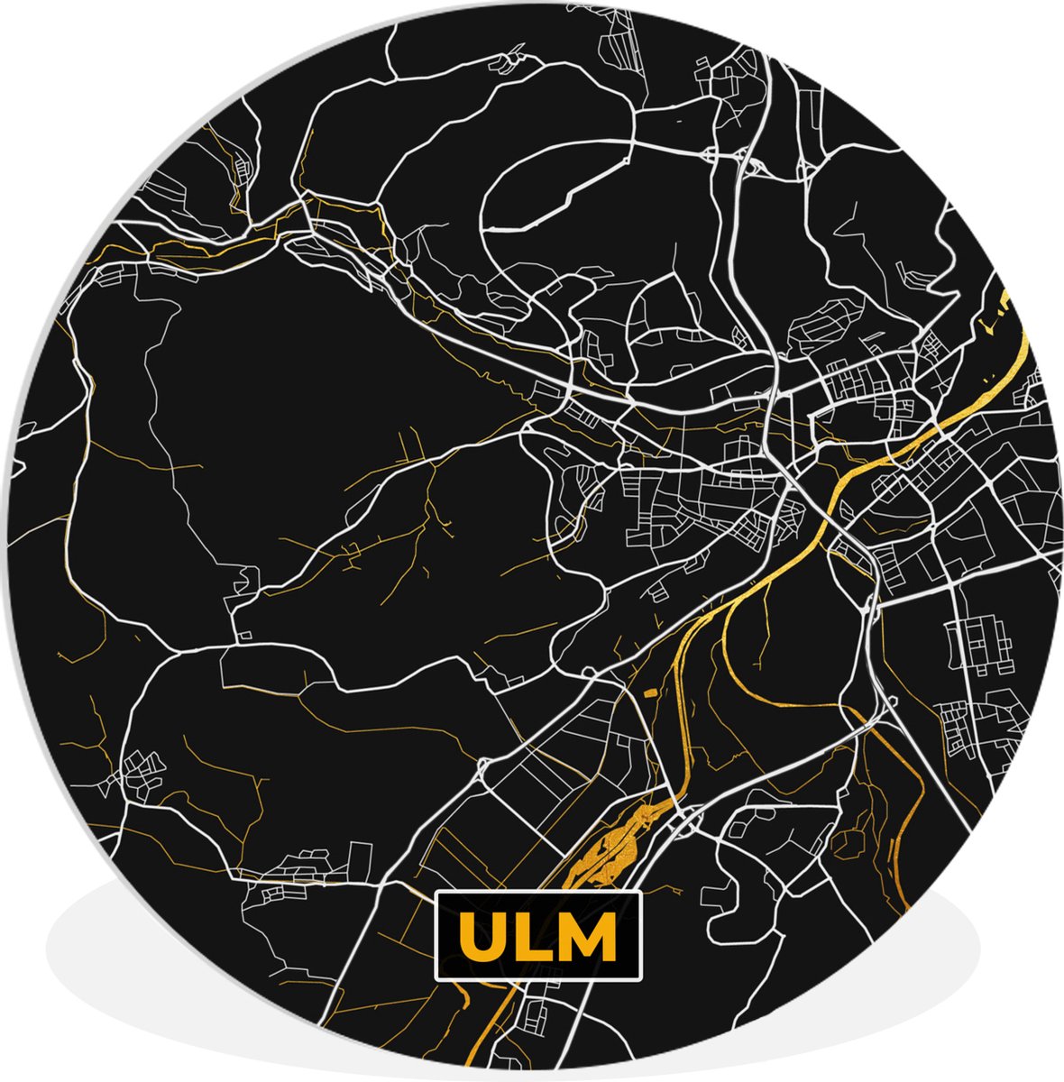 Wall Circle - Wall Circle Indoor - Ulm - Or - Plan de la ville - Plan d ...