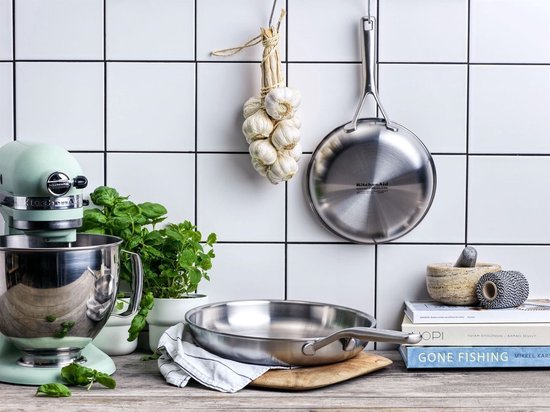 KitchenAid Multi-Ply Stainless Steel 2-delige Pannen set 20cm - 28cm | bol