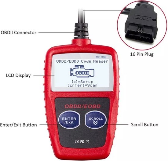 MoTronics OBD2 Scanner - Auto uitlezen - Storing Verwijderen - Auto ...