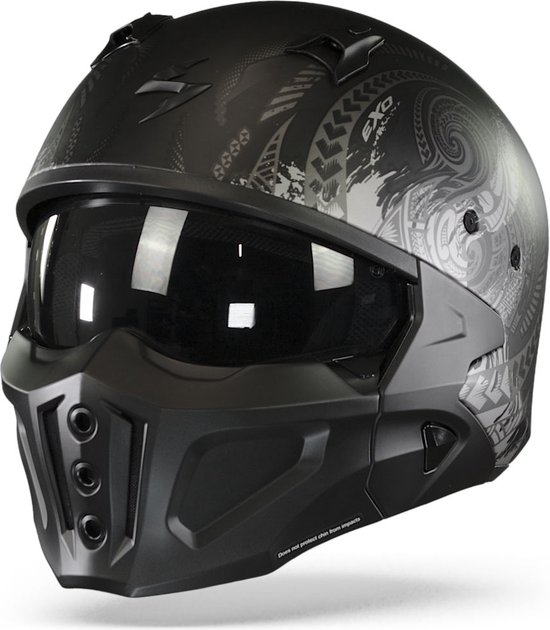 Scorpion Covert-X Tattoo Mat Zwart-Silver Jethelm M | bol.com