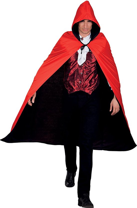 Cape Twilight Zwart/Rood 170 cm - Volwassenenkostuum | bol.com