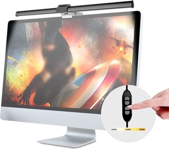 Beeldscherm Verlichting - Monitor lamp - dimbaar en kantelbaar ...