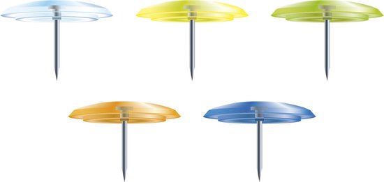 Doos met 40 duimspijkers - punthoogte 7mm - 10mm diameter - Kleur ...