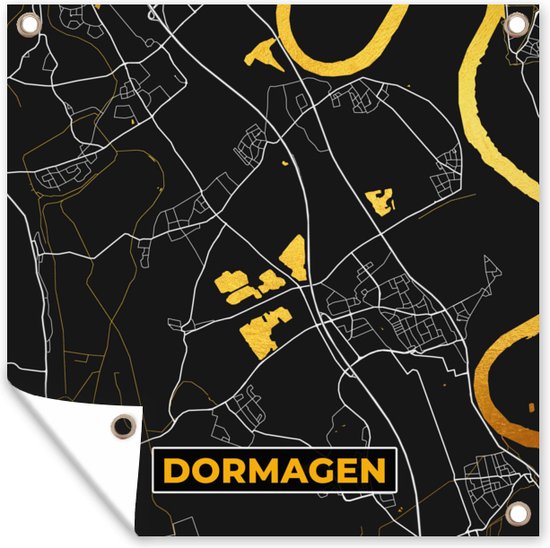Tuindoek Dormagen - Goud - Stadskaart - Duitsland - Kaart - Plattegrond ...