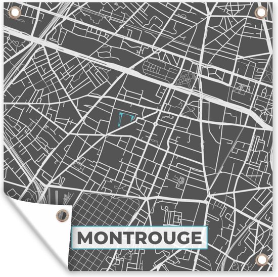 Tuin poster Montrouge - Frankrijk - Plattegrond - Stadskaart - Kaart ...
