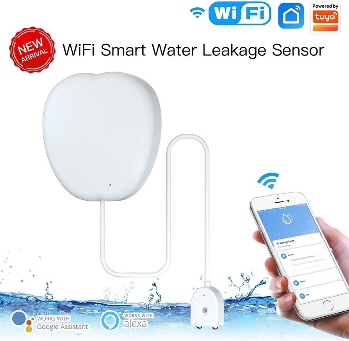 MOES Tuya WiFi Flood Wall Sensor - Tuya sensoren - Water sensor - Smart ...