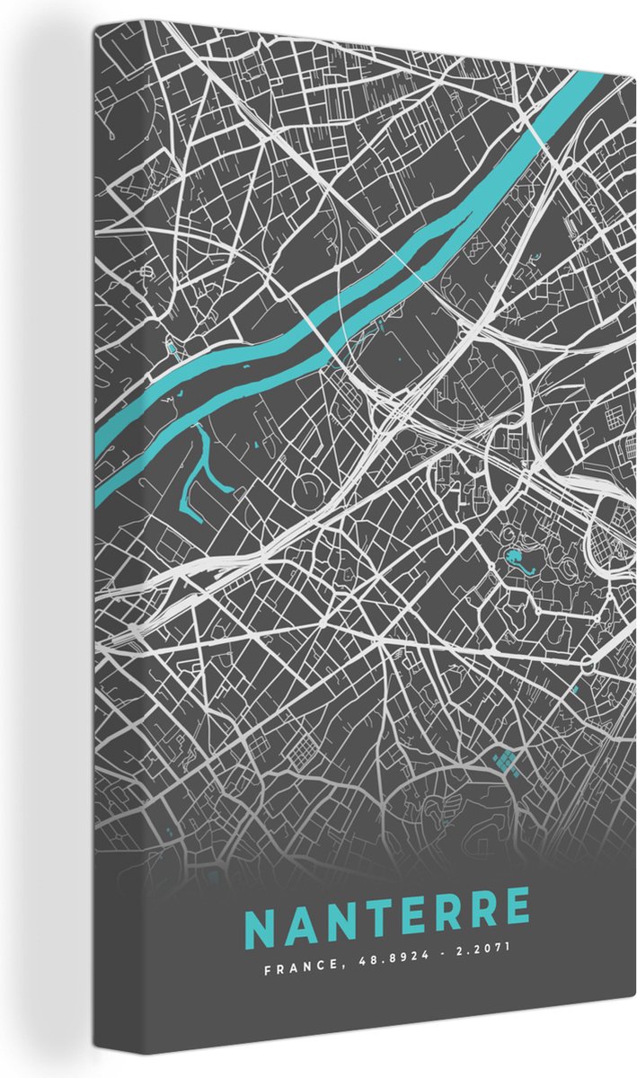 Tableau Peinture Nanterre - Carte - Plan de Ville - Plan - France ...