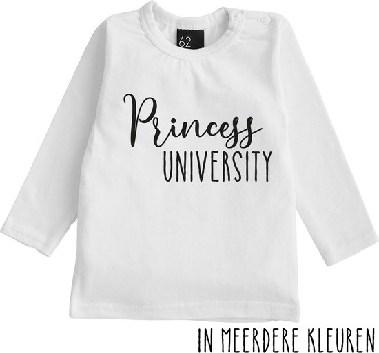 Princess university longsleeve shirt 74 Wit/Zwart | bol