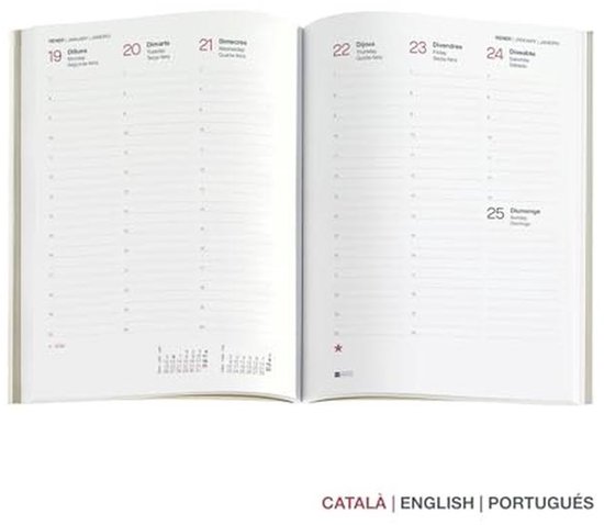 Weekkalender 2026 met weekoverzicht - flexibele omslag, A5+ formaat ...