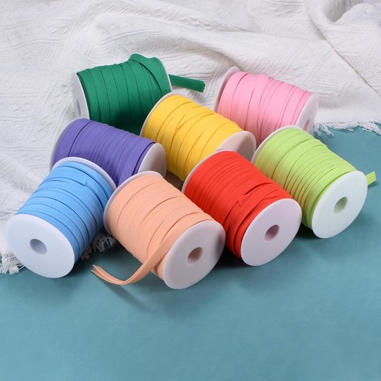 Double Folded Bias Binding 1/2 Inch 50 Meters - Cotton Bias Binding ...