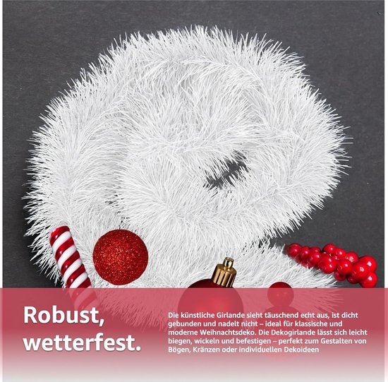 5x Kunstmatige Kerstslinger - Decoratieve Groene Dennenslinger 10 Meter ...