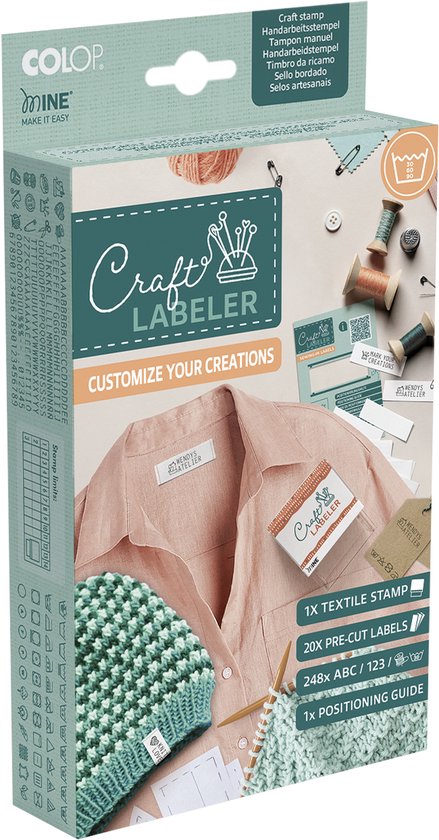 COLOP Craft Labeler Printer 20 DIY Set – Maak je eigen textiellabels | bol