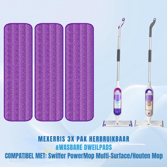 Quvo® Dweil met spray - Dweil - Mop - Paars - ‎15cm x 12cm x 2cm | bol