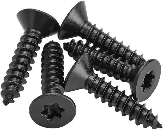 Zwarte Torx Houtschroeven M4x25mm - Verzonken Kop - Roestvrij Staal 304 ...