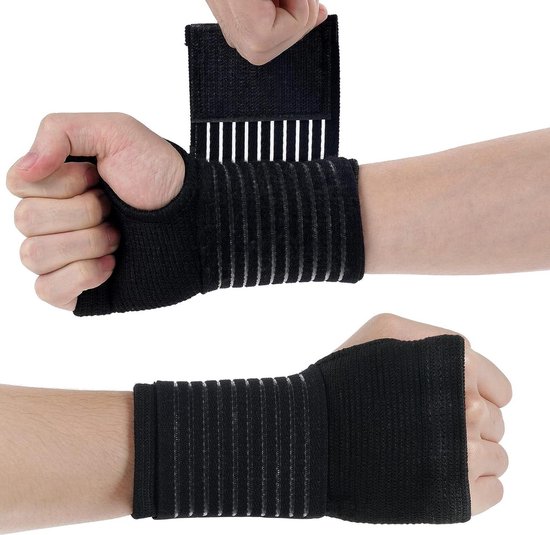 2-pack Elastische Polsbrace - Verstelbare Wrist Support Brace - Pols ...