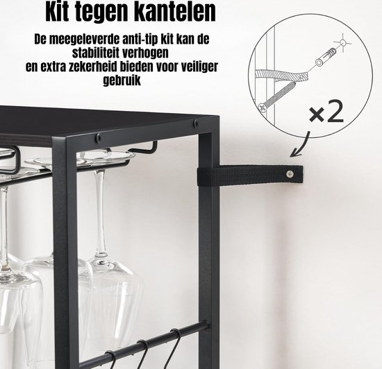 DD Barkast - Drankkast - Barmeubel - Bar Kast - Huisbar - 30x40x102cm ...