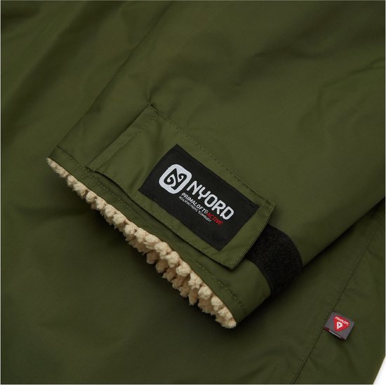 Nyord Primaloft Outdoor Verzorging Robe - Khaki / Ecru - Medium | bol