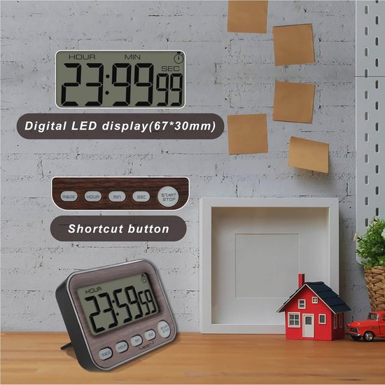 Digitale Keukentimer met Groot LED-Display - Magneet Stopwatch voor ...
