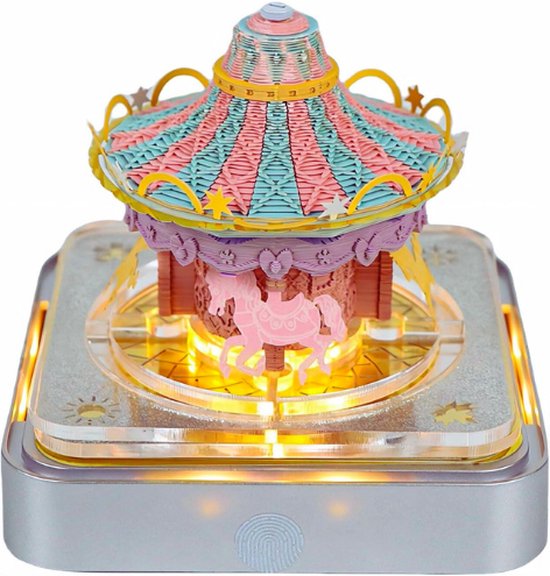 3D-KALENDER - 3D-KUNSTKALENDER - MEMOBLOK MET LICHT - UURWERK ...