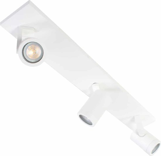 Witte balk spot Halospot | 3 lichts | wit | metaal | 65 x 9,5 cm ...