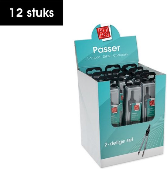 SOHO Passer Staal 2–delig – Ergonomische passer voor tekenen ...