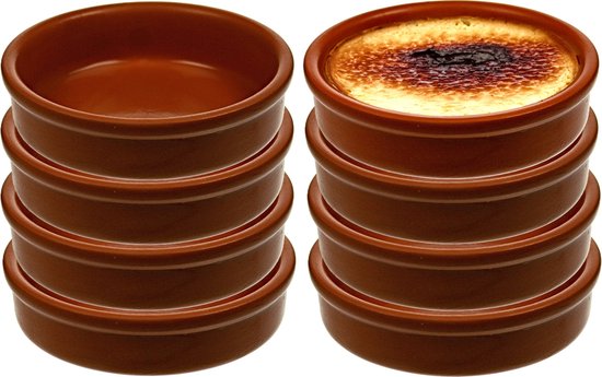 Cosy & Trendy Mini tapas schaaltjes - bruin - 12x stuks - Kleine creme ...