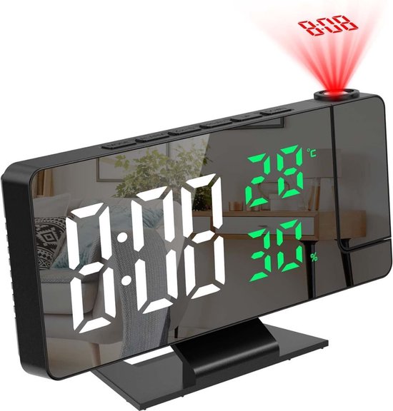DD Réveil à Projection - Wekker Numérique - Radio-Réveil avec ...