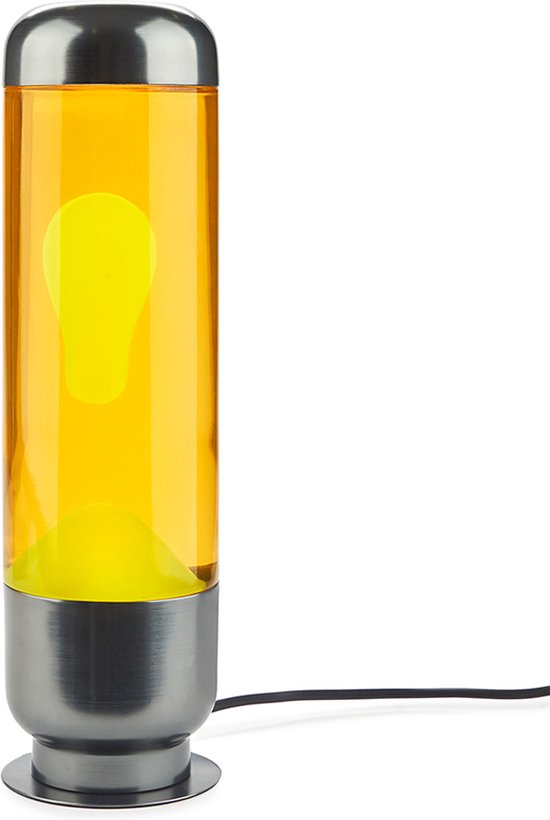 Balvi Capsule lavalamp - Oranje met gele lava - Aluminium & glas ...