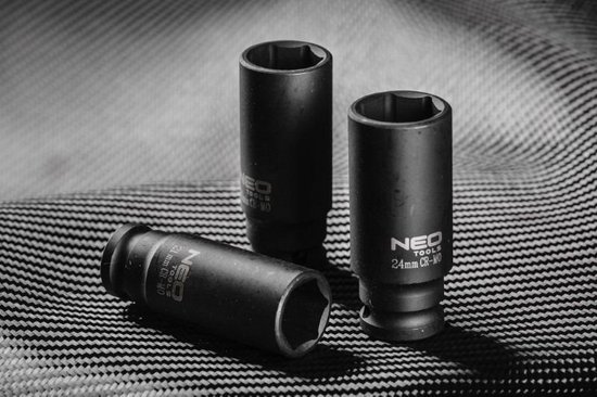 Neo Tools Krachtdop 24mm 1/2 Aansluiting Lang CrMo Staal 83mm Hoog DIN ...