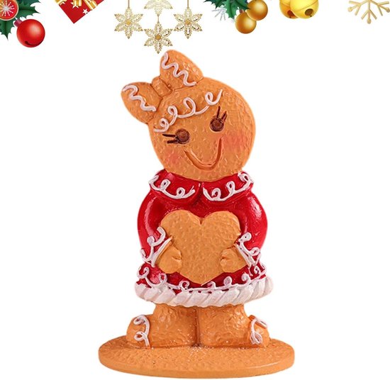 Peperkoek Mannen Beeldje Kerst Tafelblad Decoratie - Hars Vintage ...