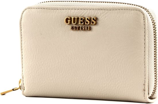 GUESS Portemonnee Arja SLG Medium Zip Around Wallet Stone Beige | bol