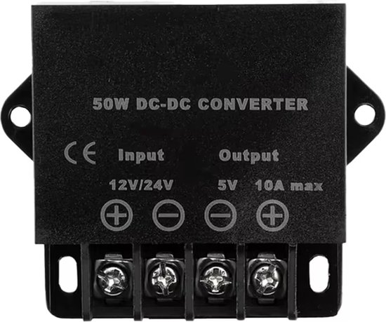 DC-DC Converter 12-24V naar 5V - Max. 10A - 50W - Spanningsomvormer ...