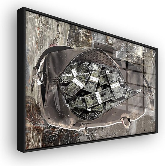 Geld Tas schilderij - 90 X 60 CM | bol