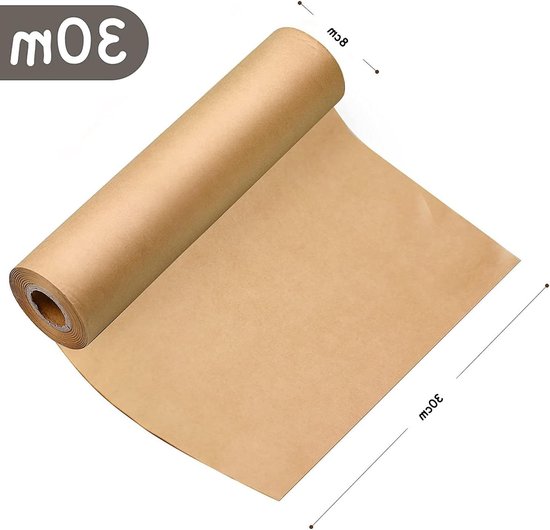 Brown Kraft Paper Roll Natural Recycled Paper - Ideal for Crafts Gift ...