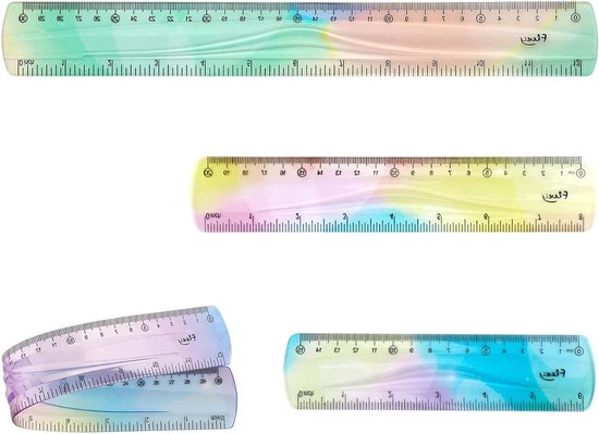 3st Flexibele Linialen 30 20 15 cm - Buigbare Liniaal Zachte Plastic ...