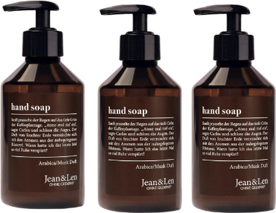 Jean & Len Handzeep | 3x 250 ml Vloeibare zeep | Arabica & Musk ...