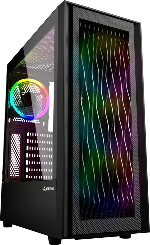 ATX Semi-tower Box Sharkoon RGB Wave Black | bol